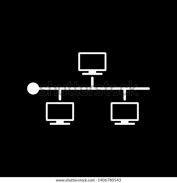 White On Black Internet Connection Ethernet Stock Vector (Royalty Free ...