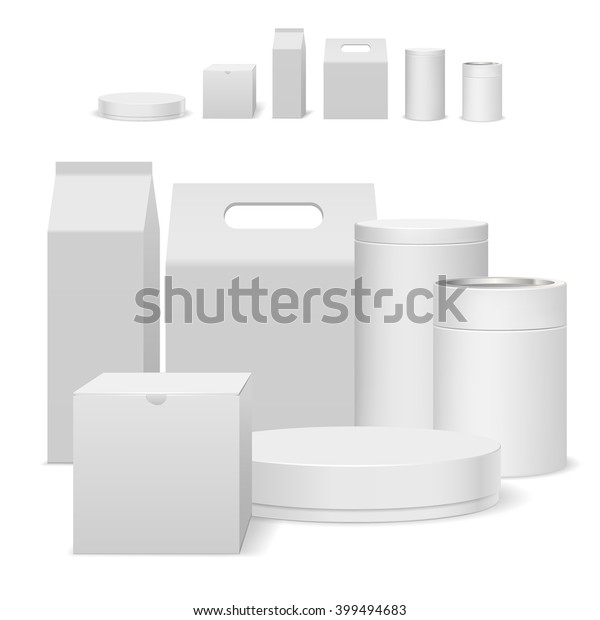 White Package Design Template Set Stock Vector (Royalty Free) 399494683