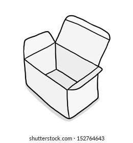 Old Paper Box Cartoon Vector Illustration Stock Vector (Royalty Free ...