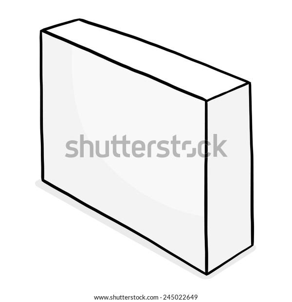 White Paper Box Cartoon Vector Illustration Stock Vector (Royalty Free ...