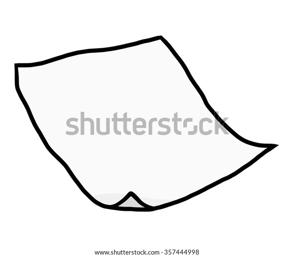 White Paper Cartoon Vector Illustration Hand Stock Vector (Royalty Free ...
