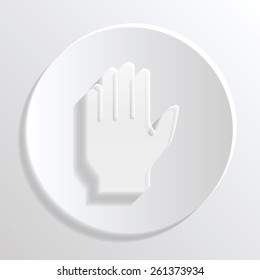 White Paper Hand Icon Stock Vector (Royalty Free) 261373934 | Shutterstock