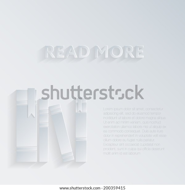 White Paper Illustration Shadow Spines Books Stock Vector (Royalty Free ...