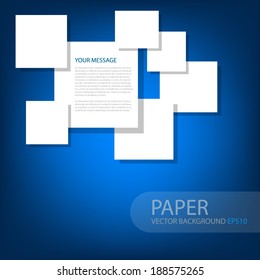 White Paper Multi Paper Infographic Shadow Stock Vector (Royalty Free ...