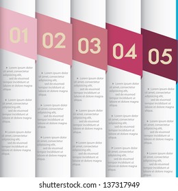 White Paper Numbered Banners Vector Design Stock Vector (Royalty Free ...