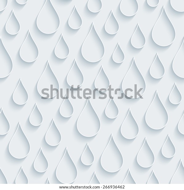 White Paper Outline Extrude Effect Raindrops Stock Vector (Royalty Free ...