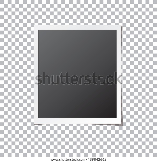 White Paper Photo Frame Isolated Mock Stock Vector (Royalty Free ...