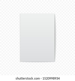 White Paper Shadow Isolated On Transparent Stock Vector (Royalty Free ...