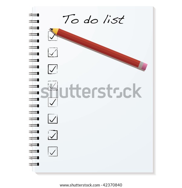 White Paper Writing Pad Metal Ring Stock Vector (Royalty Free) 42370840 ...