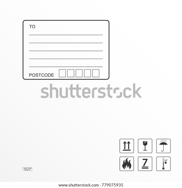 White Parcel Paper Background Blank Area Stock Vector (Royalty Free ...