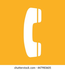 White Phone Icon Vector Stock Vector (Royalty Free) 431768932