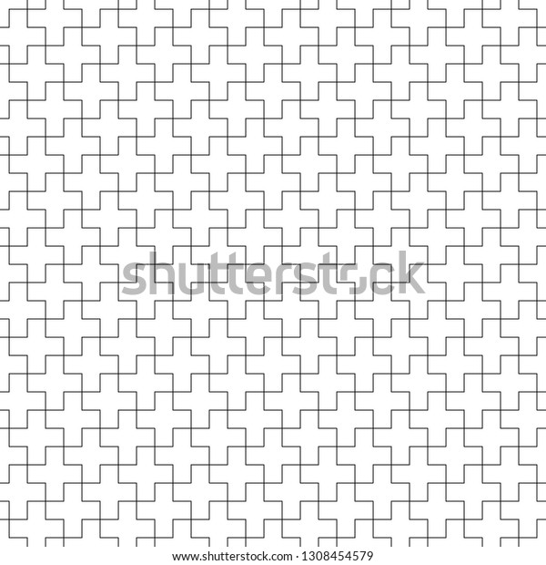 White Plus Sign Puzzles Wallpaper Mosaic Stock Vector (Royalty Free ...