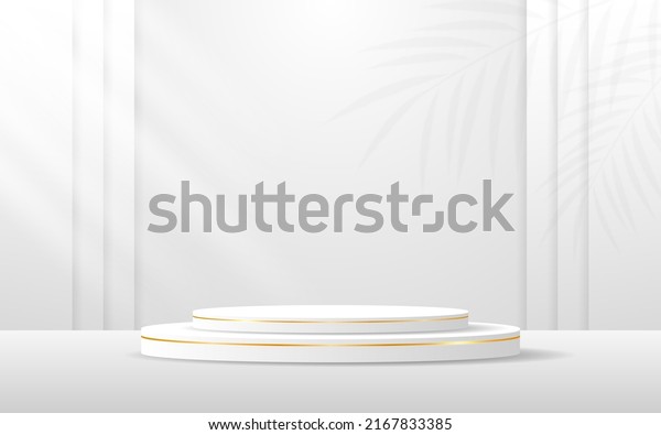 Podio blanco con elegantes líneas doradas: vector de stock (libre de ...