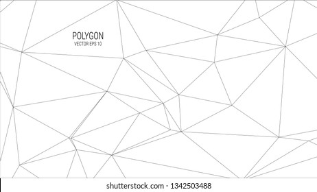 White Polygon Background Stock Vector (Royalty Free) 1342503485