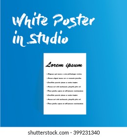 White Poster Deep Blue Studio Use Stock Vector (Royalty Free) 399231340 ...