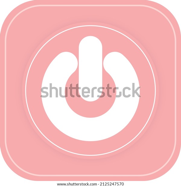 White Power Icon Pink Background Stock Vector (Royalty Free) 2125247570 ...