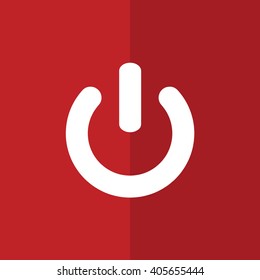 White Power Icon Vector Sign Red Stock Vector (Royalty Free) 405655444 ...