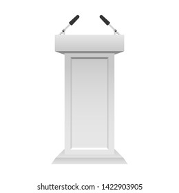 White Pulpit Vector Design Illustration Isolated Stock Vector (Royalty ...