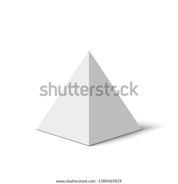 White Pyramid Vector Illustration Stock Vector (Royalty Free) 1380469829