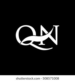 White Qn Swoosh Logo Vector Stock Vector (Royalty Free) 508571008 ...