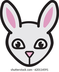 White Rabbit Icon Vector Illustration Stock Vector (Royalty Free ...