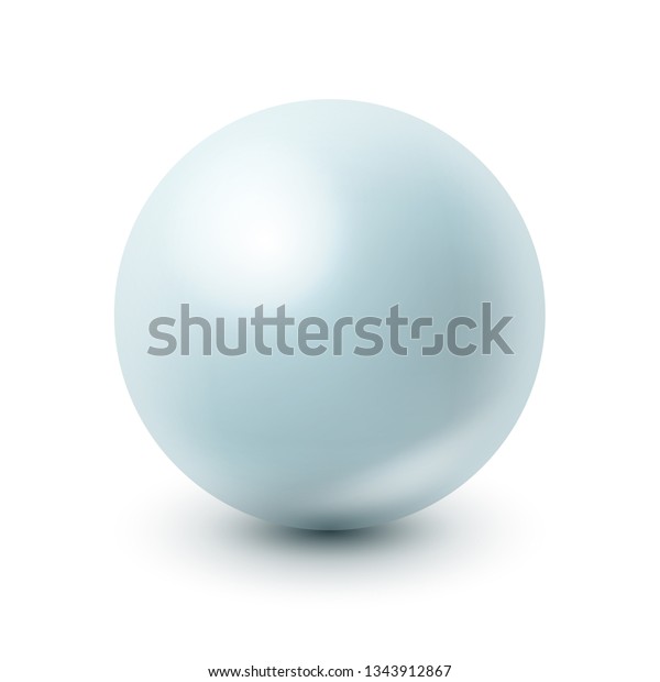 White Realistic Icon Ball On Light Stock Vector (Royalty Free ...