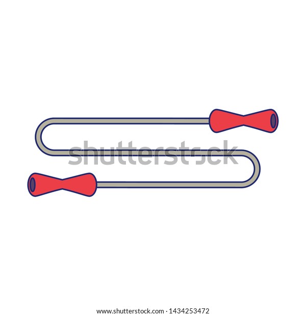 White Red Jump Rope Isolated Symbols Stock Vector (Royalty Free ...