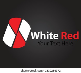 White Red Logo Template Modern Designcompany Stock Vector (Royalty Free ...