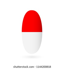 White Red Pill Vector Illustration Isolated: เวกเตอร์สต็อก (ปลอดค่า ...
