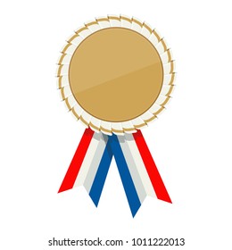 White Ribbon Awards Template Trophy Reward Stock Vector (Royalty Free ...