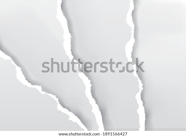White Ripped Paper Background Llustration Four Stock Vector (Royalty ...