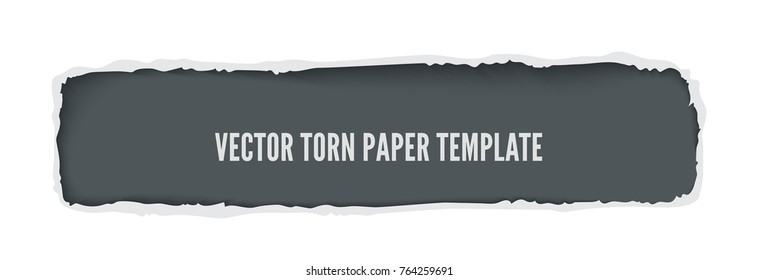 White Ripped Paper Frame Text Realistic: เวกเตอร์สต็อก (ปลอดค่า ...