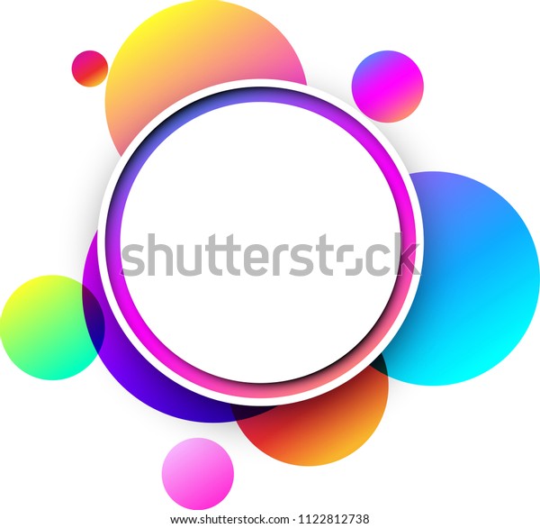 White Round Background Colour Spectrum Circles Stock Vector (Royalty ...