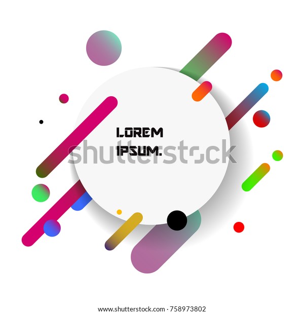 White Round Banner Surrounded By Dynamic Stock Vector (Royalty Free ...