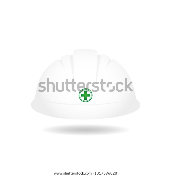 White Safety Helmet Safety Helmet Icon Stock Vector (Royalty Free ...
