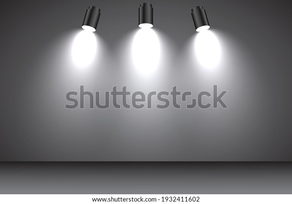 White Scene On Spotlights Vector Illustration Stock Vector (Royalty ...