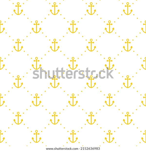377 Gold Anchors On White Seamless Pattern Images, Stock Photos ...