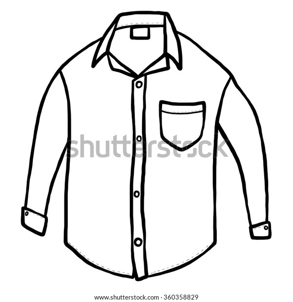 Stock vektor „White Shirt Cartoon Vector Illustration Black“ (bez ...