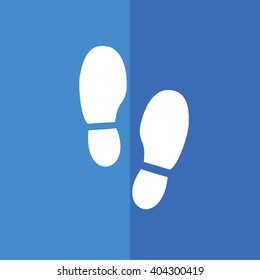 White Shoe Print Vector Illustration Blue Stock Vector (Royalty Free ...