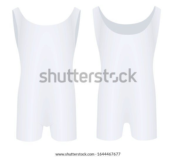 White Short Unitard Vector Illustration Stock Vector (Royalty Free ...