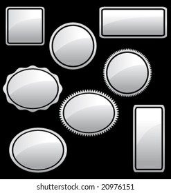 White Silver Stickers Stock Vector (Royalty Free) 20976151 | Shutterstock