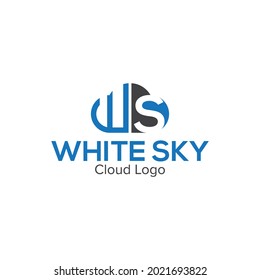 White Sky Cloud Logo Design Stock Vector (Royalty Free) 2021693822 ...