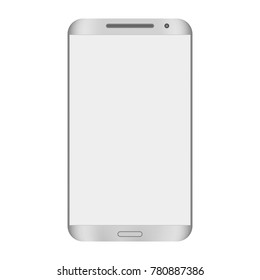 White Smartphone Perspective View Vector Realistic Stock Vector ...