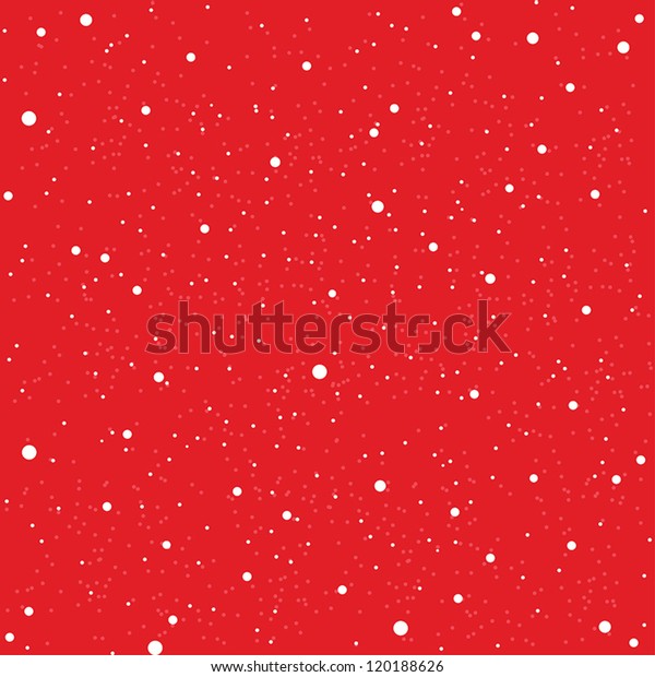 White Snow Falling On Red Background Stock Vector (Royalty Free ...