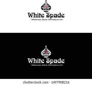 White Spade Logo Vector Illustration Art Stock Vector (Royalty Free ...