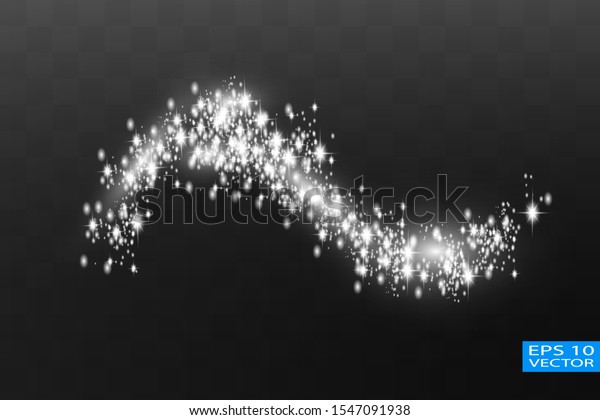 White Sparks Glitter Special Light Effect Stock Vector (Royalty Free ...