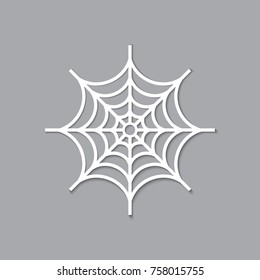 White Spider Web Illustration Stock Vector (Royalty Free) 758015755 ...