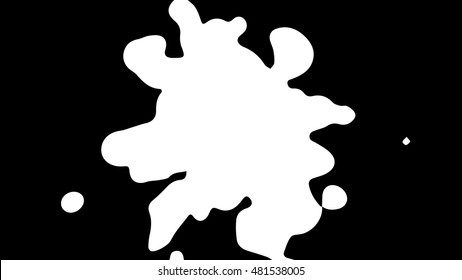 White Splash Shapes On Black Stock Vector (Royalty Free) 481538005 ...