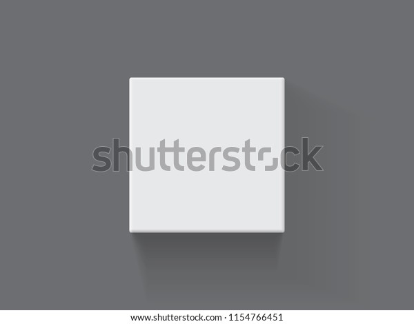 White Square Box On Black Background Stock Vector (Royalty Free ...