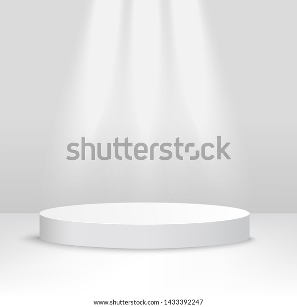 White Stage Platform Lit Above Competition Stock Vector (Royalty Free ...